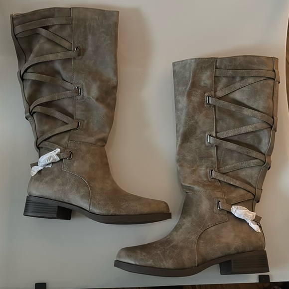 Journee Collection | Shoes | Carly Boots Womens 9w Wide Calf Taupe ...